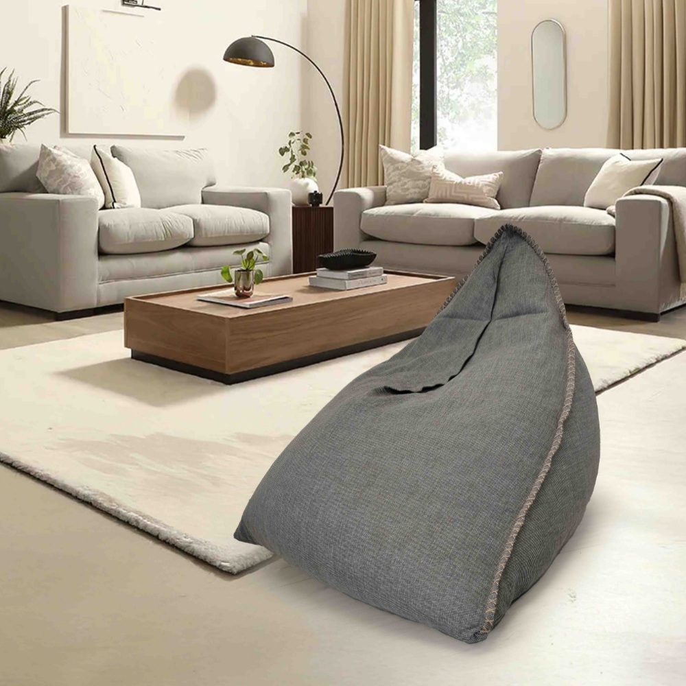 Indoor or Outdoor Shell Bean Bag Grey – Calasca