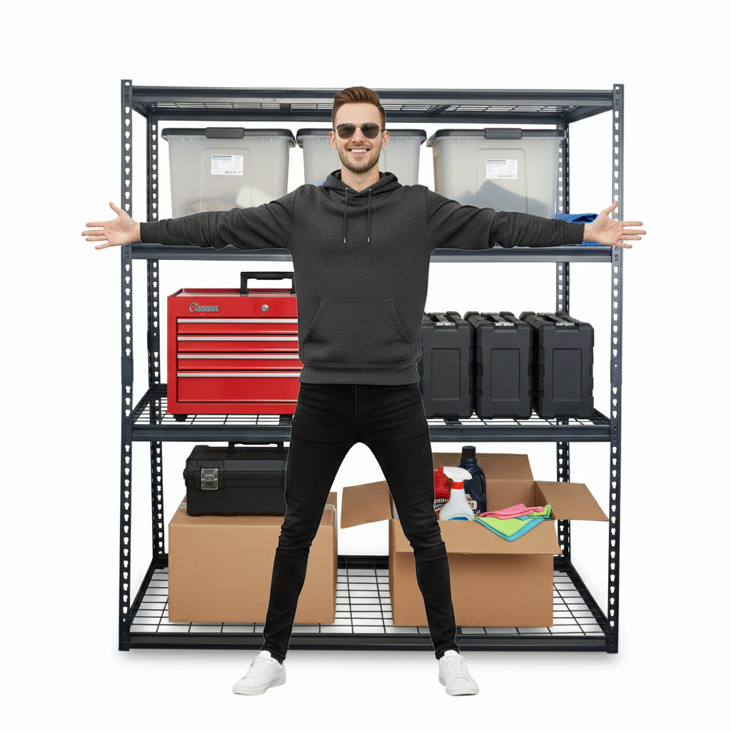 4 Tier Matt Black Heavy Grade Shelf – Calasca