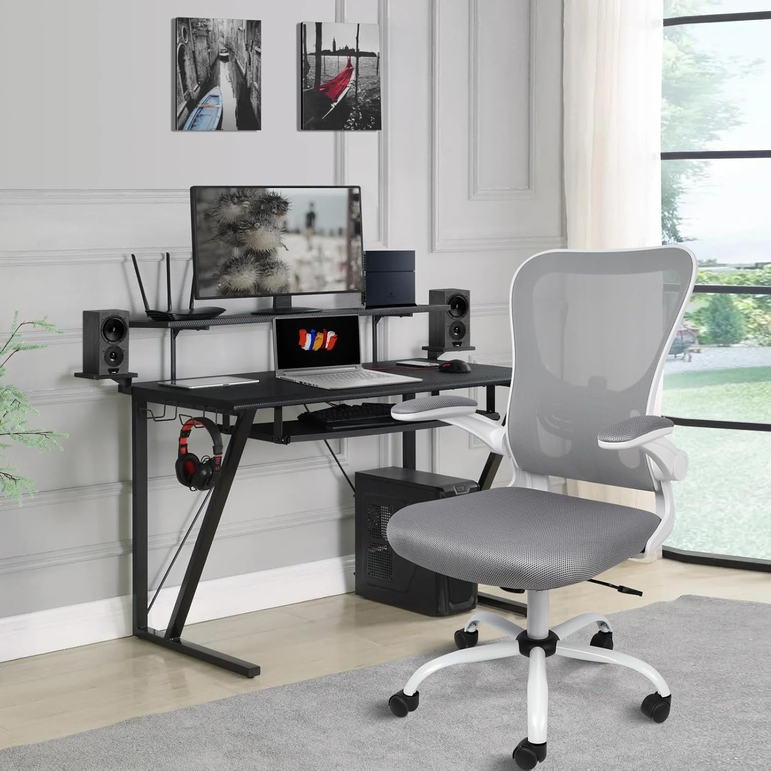 ErgoPro Office Chair - White/Grey - Finery – Calasca