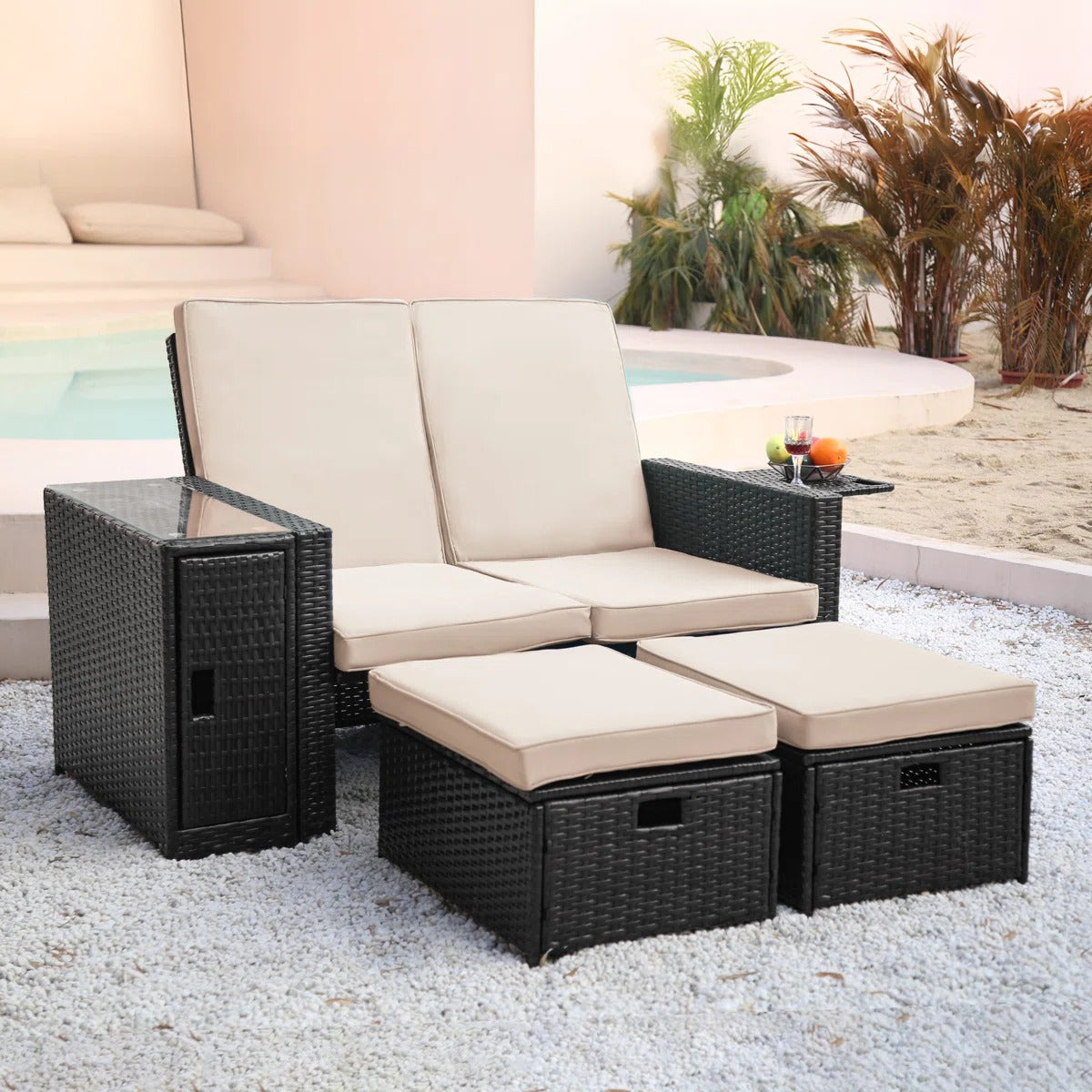 Zanzibar 5pc Patio Set - Finery – Calasca