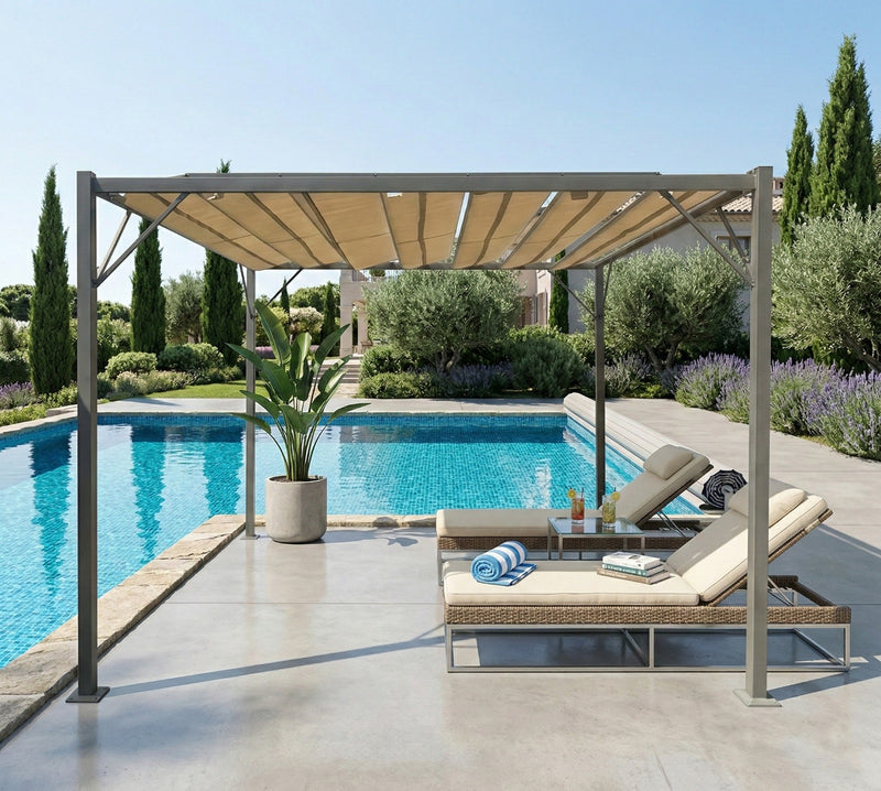 RoyalPatio Bioclimatic Pergola - Beige - Finery – Calasca
