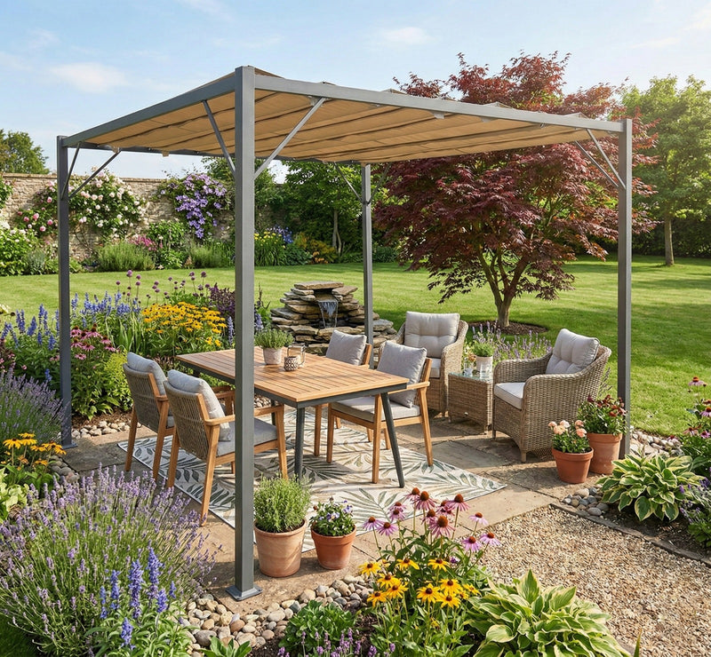 RoyalPatio Bioclimatic Pergola - Beige - Finery – Calasca