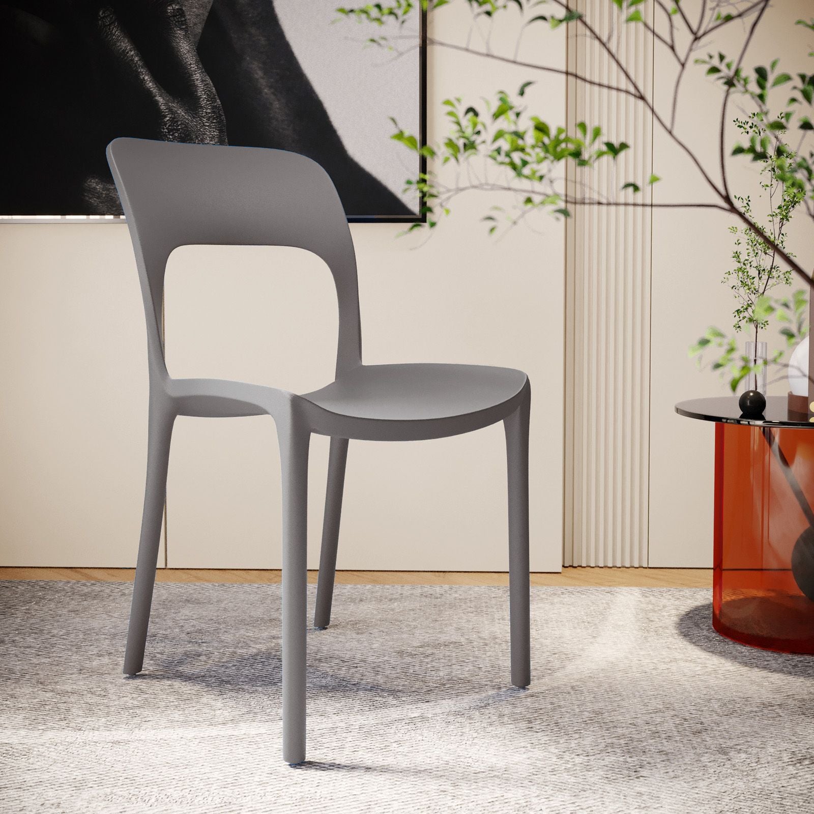 Vega Minimalist Chair - Grey - Fine Living – Calasca